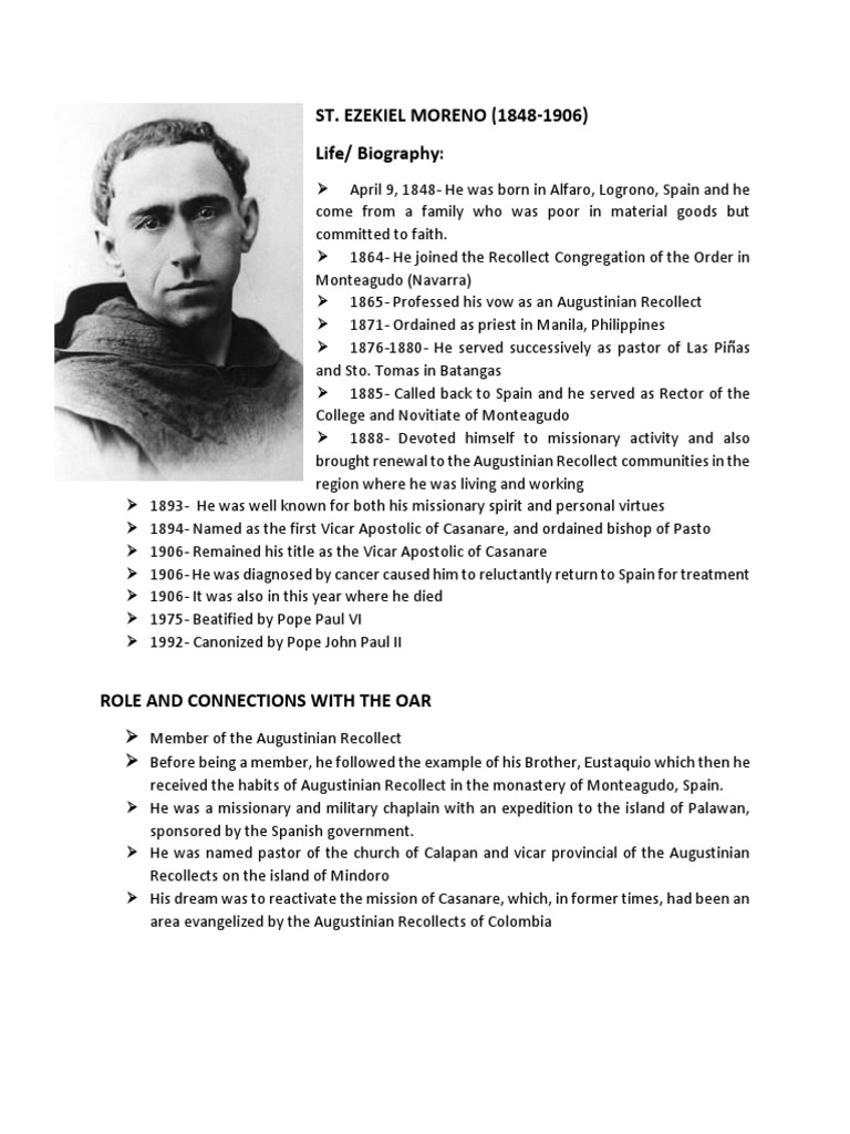 St. Ezekiel Moreno | PDF | Ambrose | Eastern Orthodox Church