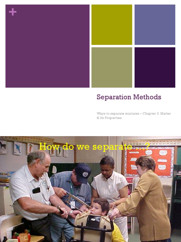 Separation Methods: Ways To Separate Mixtures - Chapter 3: Matter & Its ...