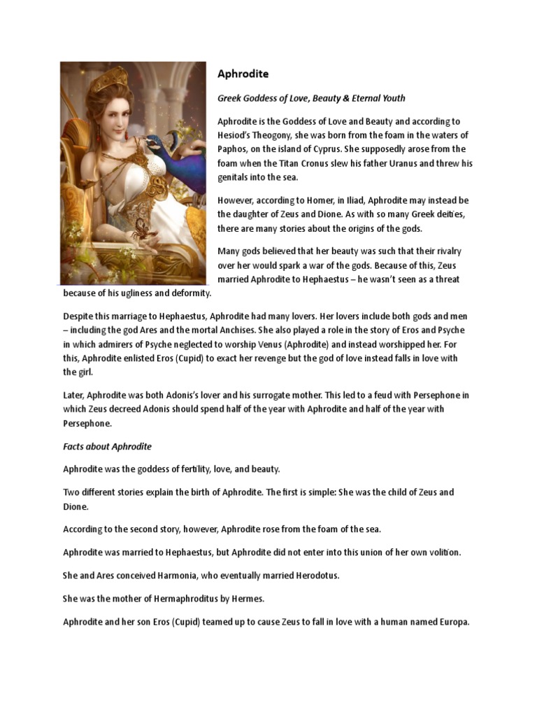 The Many Lovers and Affairs of the Greek Goddess of Love, Aphrodite ...