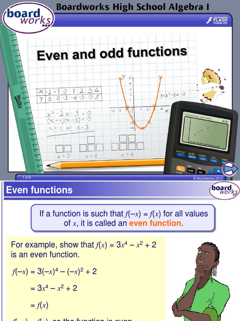 Even and Odd Functions | PDF | Theoretical Physics | Teaching Mathematics