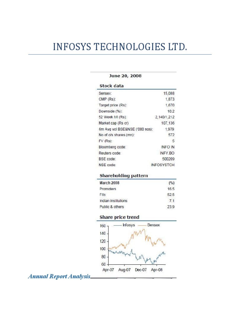 Infosys Technologies LTD.: Annual Report Analysis | PDF | Dividend ...