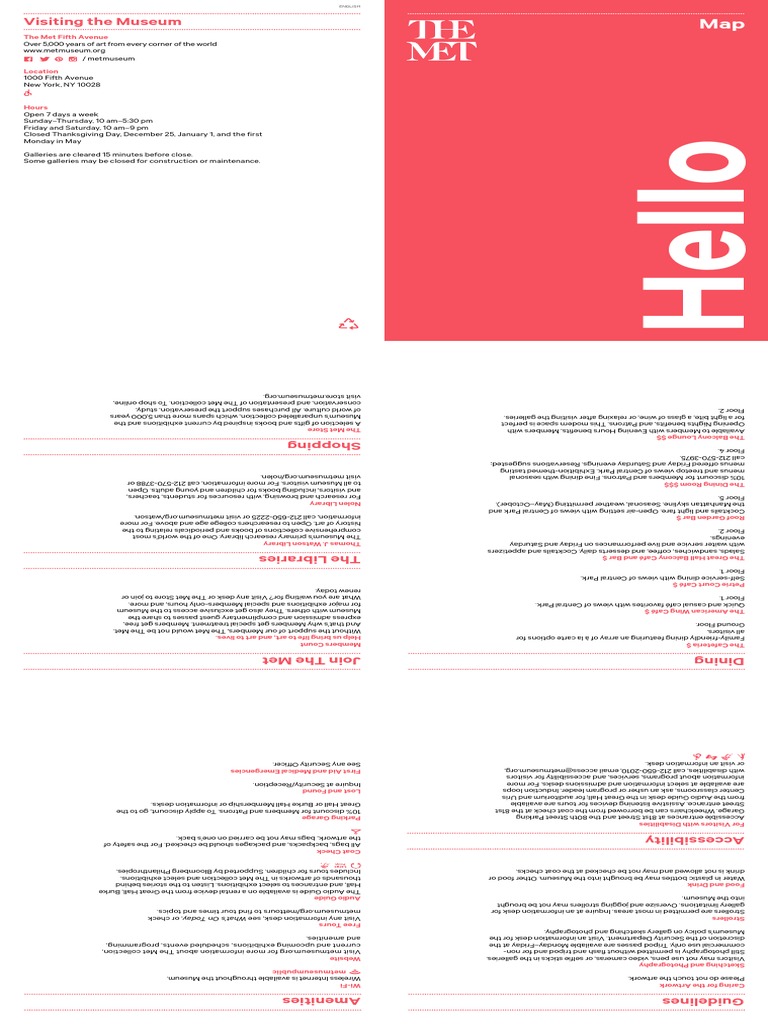The Met Fifth Avenue Map | PDF