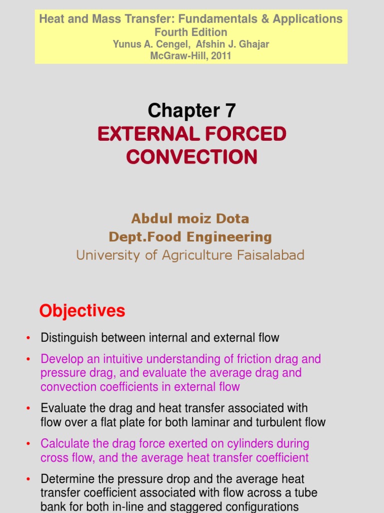 External Forced Convection Pdf Drag Physics Fluid Dynamics
