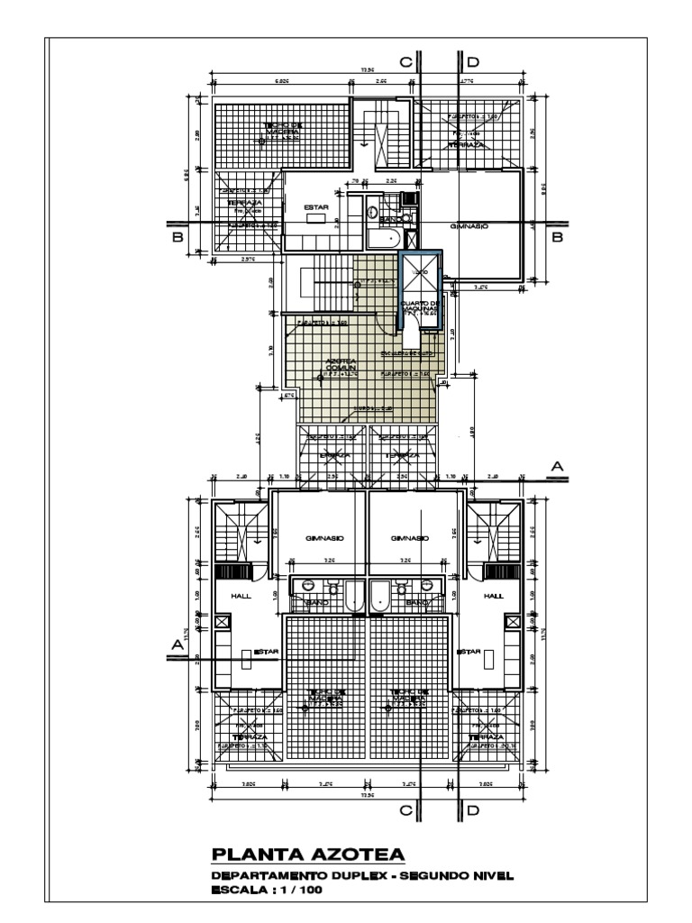 Plano arquitectónico de azotea | PDF