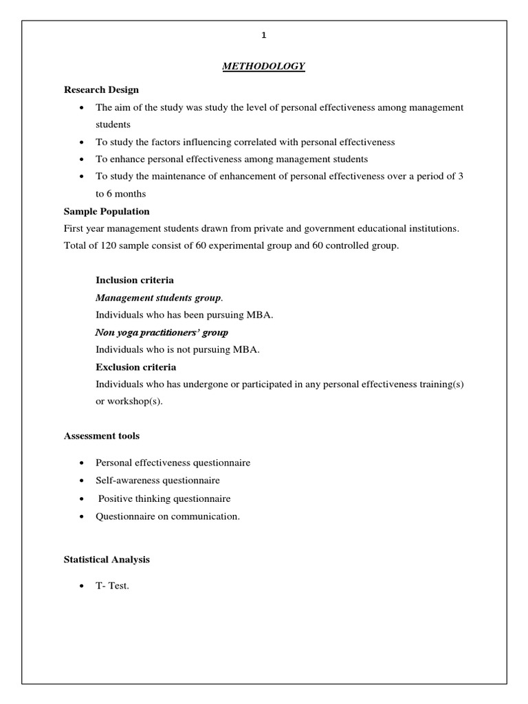 Research Design: Methodology | PDF