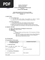 Grade 12 HUMSS Lesson Plan: Executive Branch | PDF | World Politics ...