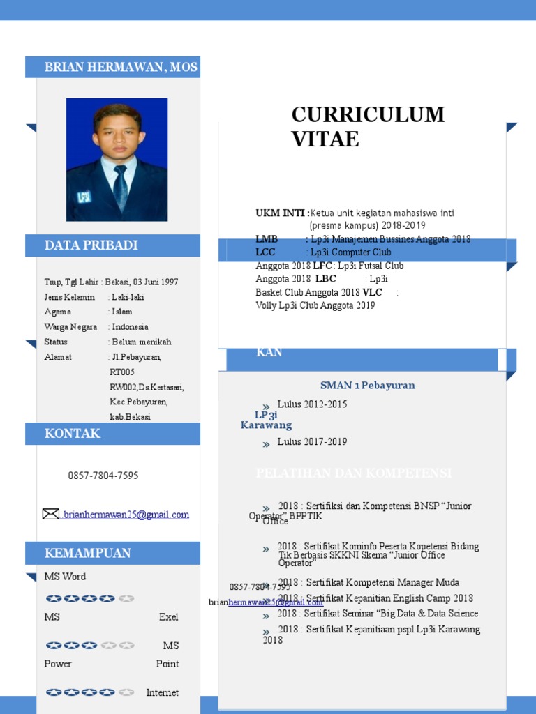 CV Brian Hermawan Update0001 | PDF | Computing | Business