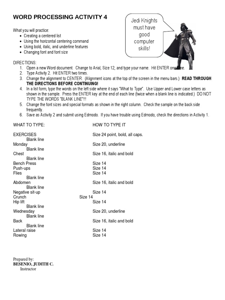 Word Processing Activity 4&5 | PDF | Times New Roman | Typography