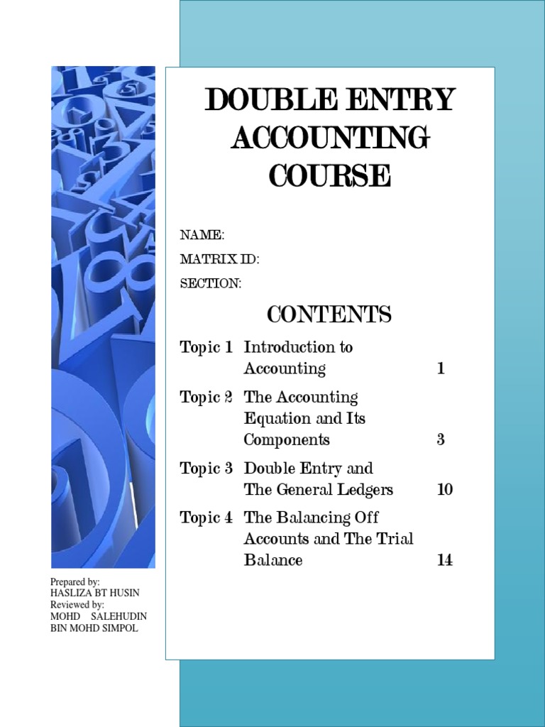 Double Entry Accounting Course Guide | PDF | Finance & Money Management