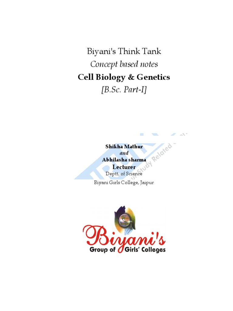 Biyani's Think Tank: Cell Biology & Genetics | PDF | Electron Transport Chain | Cell (Biology)