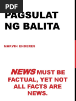 Paano Magsulat NG Balita | PDF