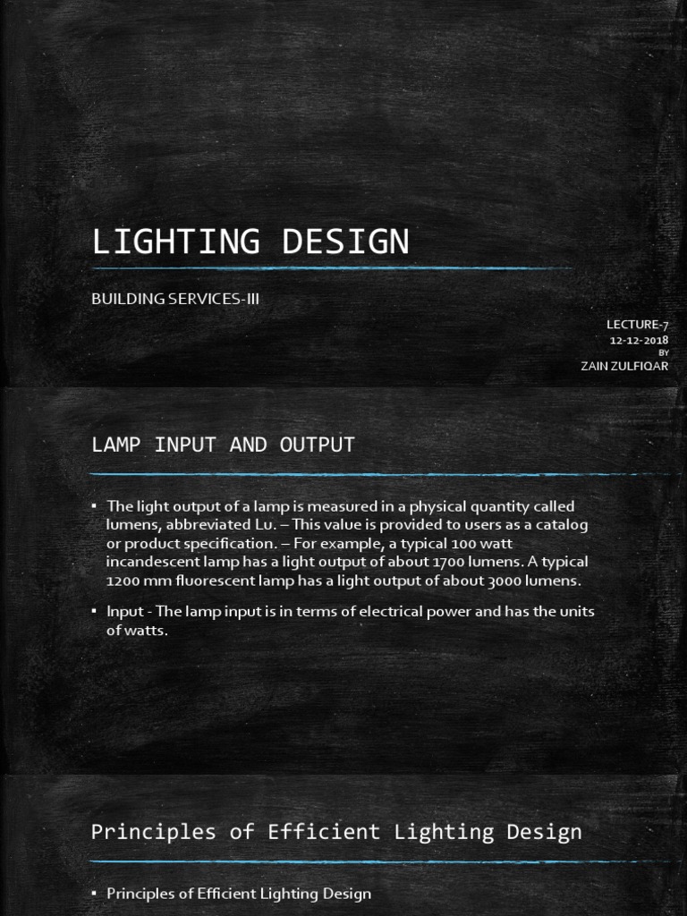 Efficient Lighting Design Principles | PDF | Lighting | Incandescent ...