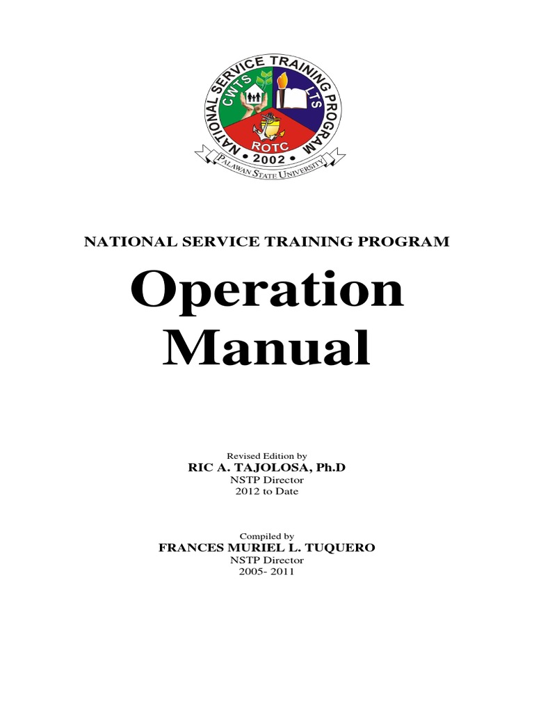 Operation Manual: National Service Training Program | PDF | Reserve ...