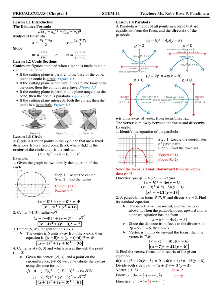 Stem Precal Chapter 1 Lecture | PDF | Differential Geometry ...