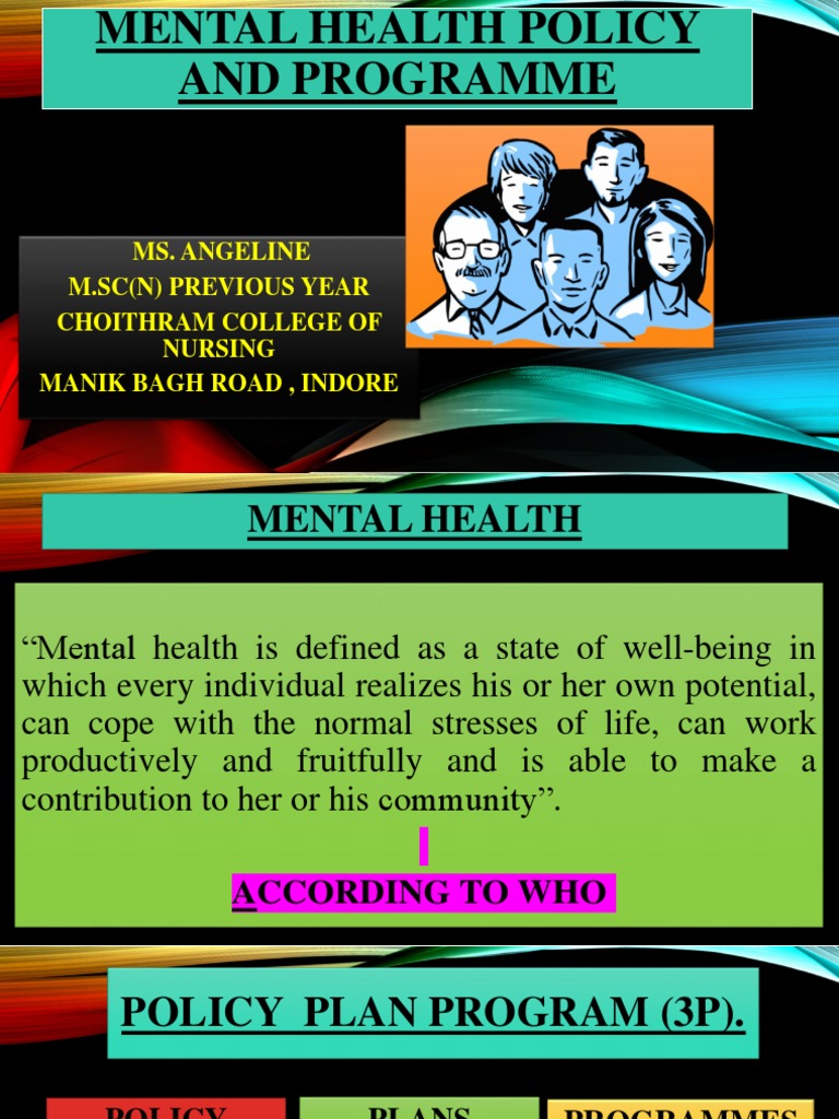 National Mental Health Policy and Programme | PDF | Psychiatry | Mental ...