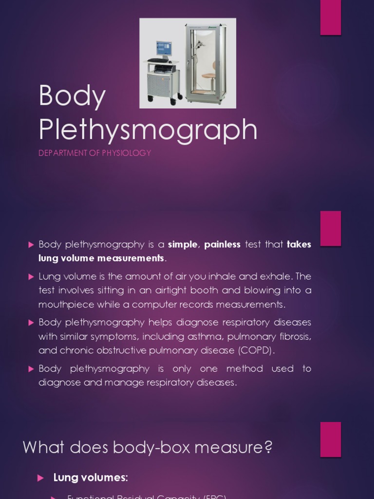 Body Plethysmograph: Department of Physiology | PDF