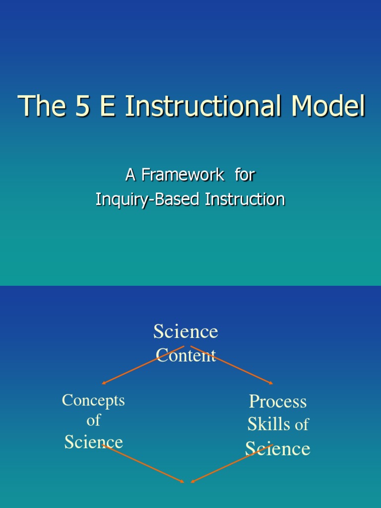 5 E Instructional Model Framework Science Inquiry | PDF | Psychology ...