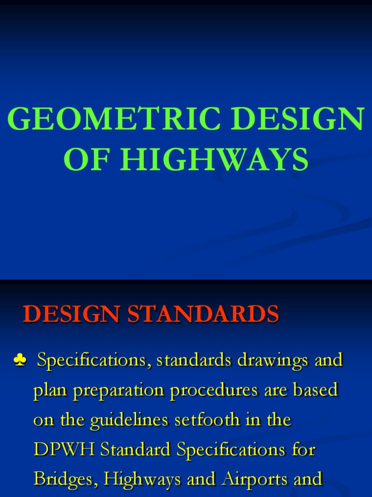 02a Geometric Design | PDF | Land Transport | Transportation Engineering