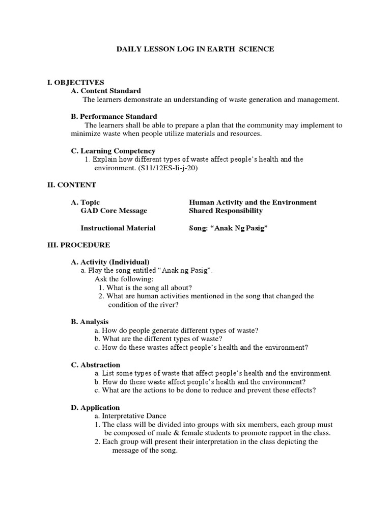 Earth Science 11 Human Activity and The Environment | PDF | Creativity ...