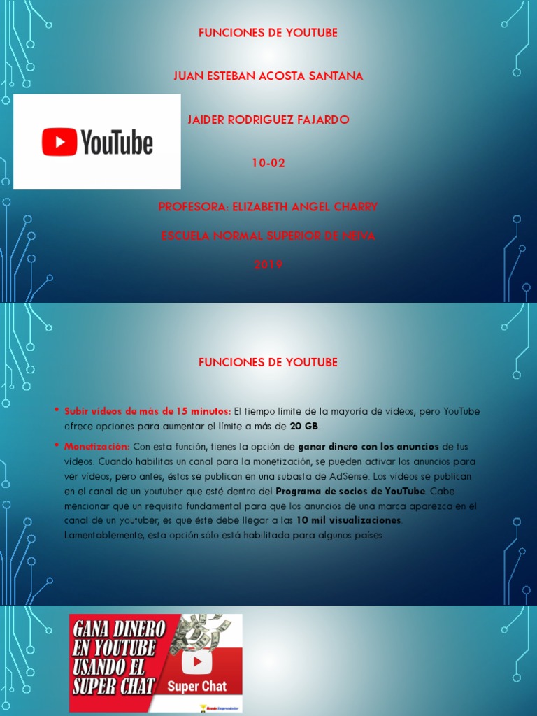 Funciones de YouTube | PDF
