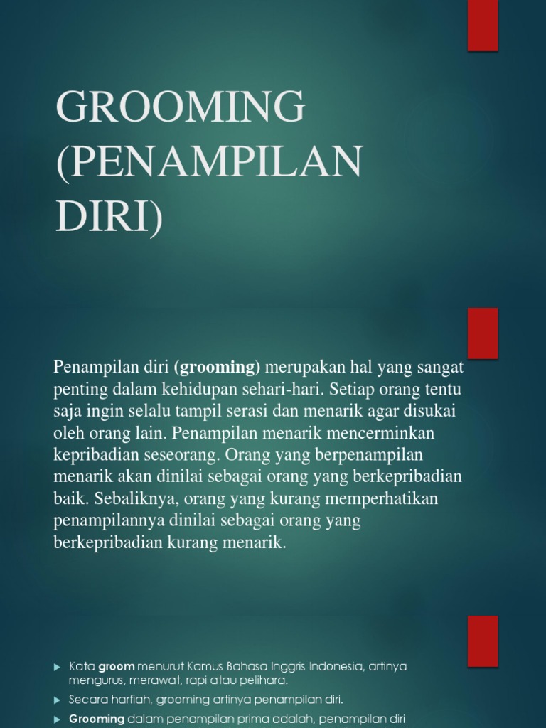 Grooming | PDF | Karier & Perkembangan | Pengembangan Diri