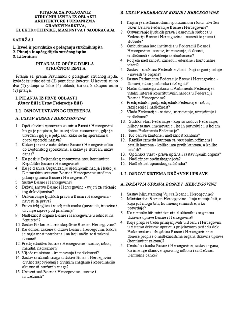 Pitanja Za Pravni Dio | PDF