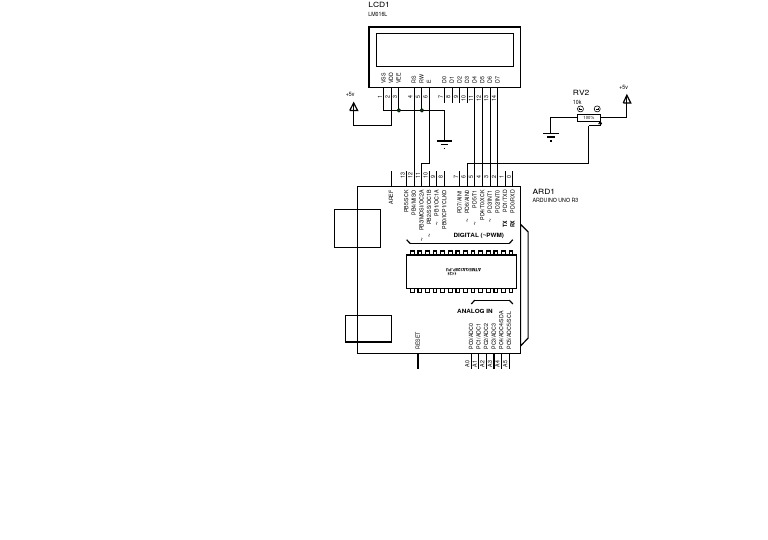 LCD Display Wiring Diagram for Arduino Uno | PDF