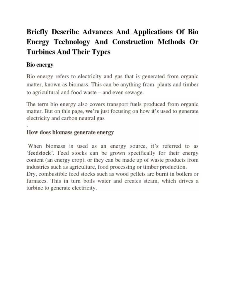 Renew Able Energy | PDF | Turbine | Biomass