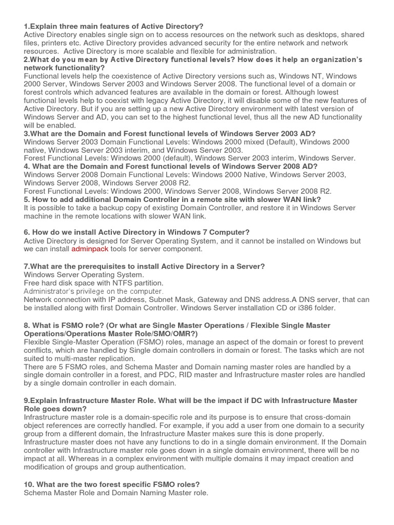 Adminpack | PDF | Active Directory | Domain Name System