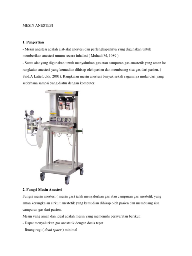 Mesin Anestesi | PDF