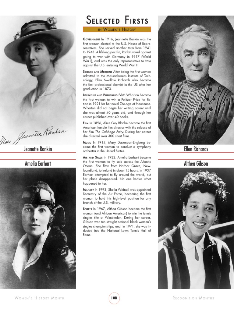 Womens History Month | PDF | U.S. State | Government