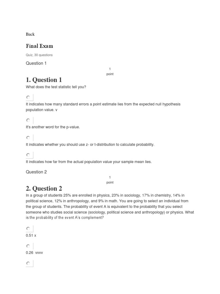 Basic Statistics Course at COURSERA | PDF | Statistical Hypothesis ...