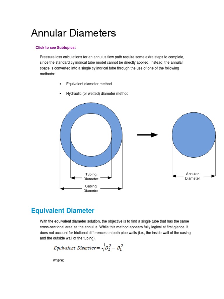 Annular Diameters | PDF