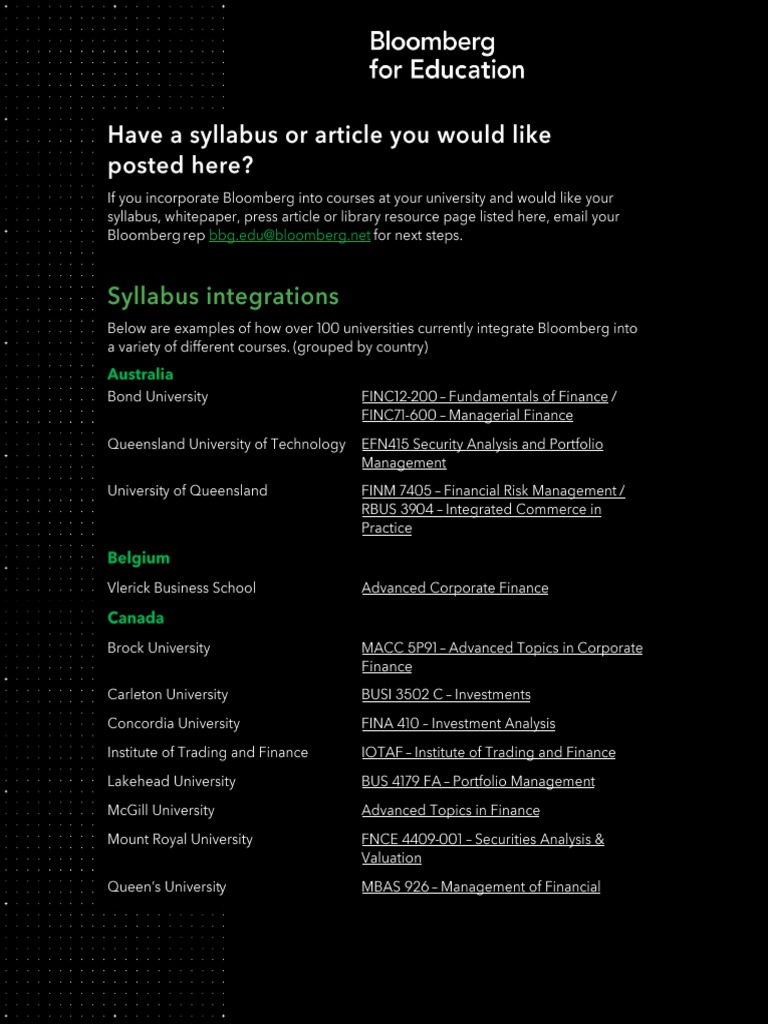 Bloomberg For Education Links 9.12 | PDF | Greeks (Finance) | Bloomberg ...