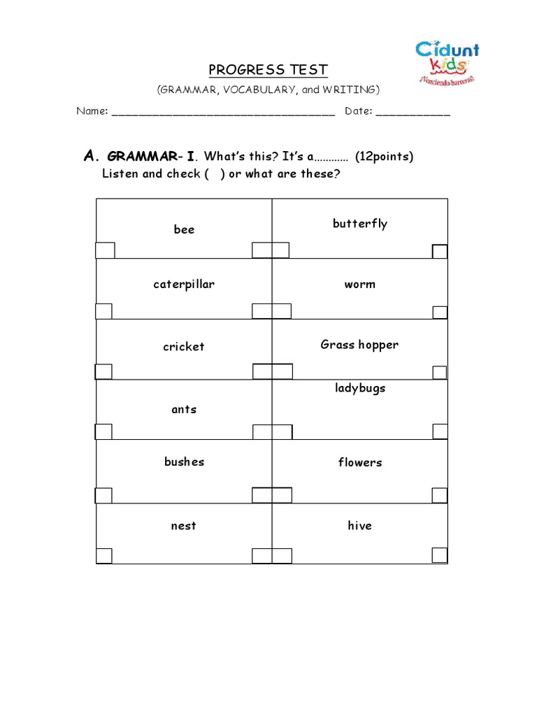 Progress Test 3 | PDF