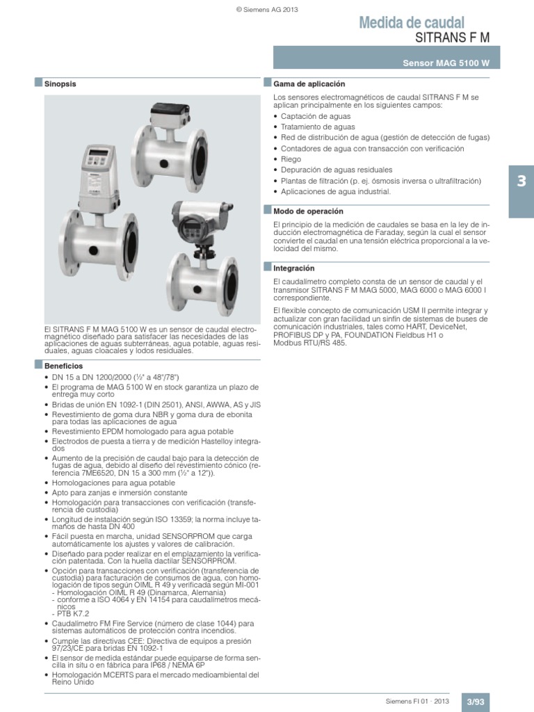 Mag 5100w - Caudal | PDF | Calibración | Acero