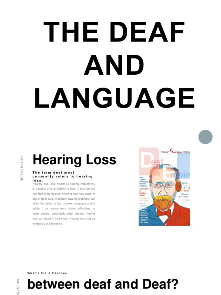 The Deaf and Language | PDF | Sign Language | Hearing Loss