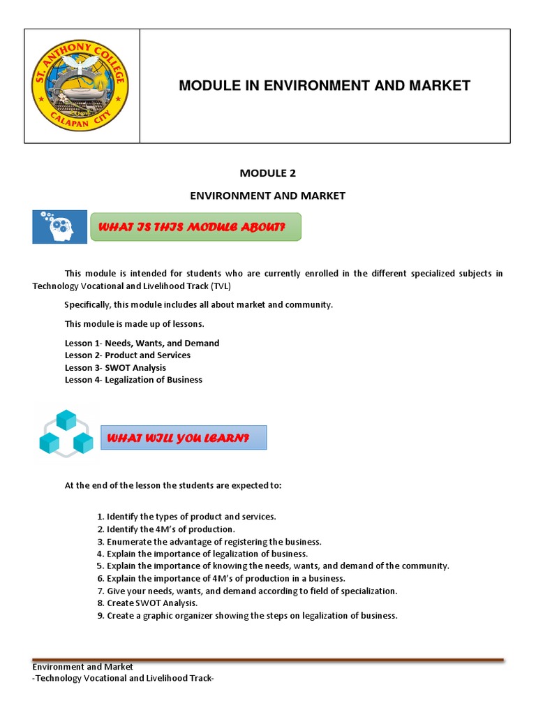 Environment and Market | PDF | Swot Analysis | Entrepreneurship