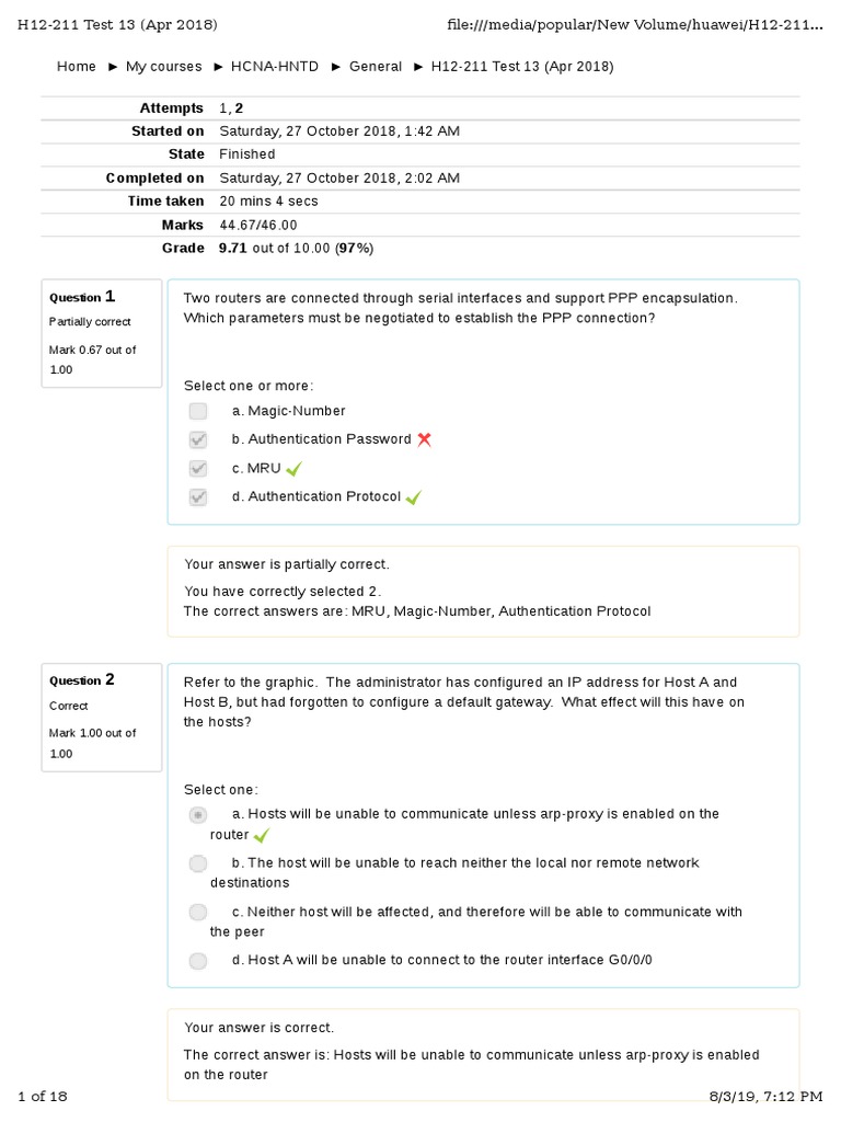 Hccna 1 | PDF | Transmission Control Protocol | Internet Protocol Suite
