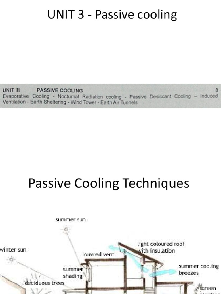 Passive Cooling Techniques Overview | PDF | Heat Transfer | Window