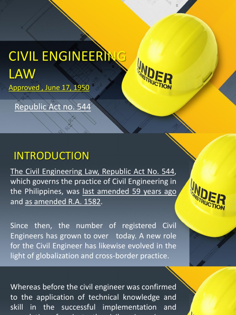 Civil Engineering Law 101 | PDF | Civil Engineering | Government