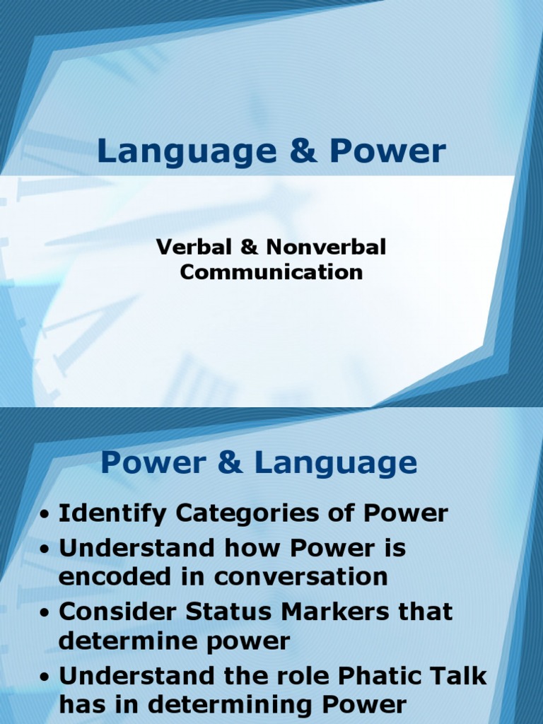 Language Power Par | Download Free PDF | Conversation | Cognition