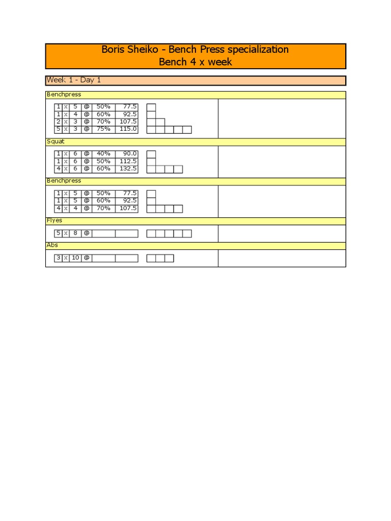 Sheiko All Programs | PDF | Hobbies | Athletic Sports