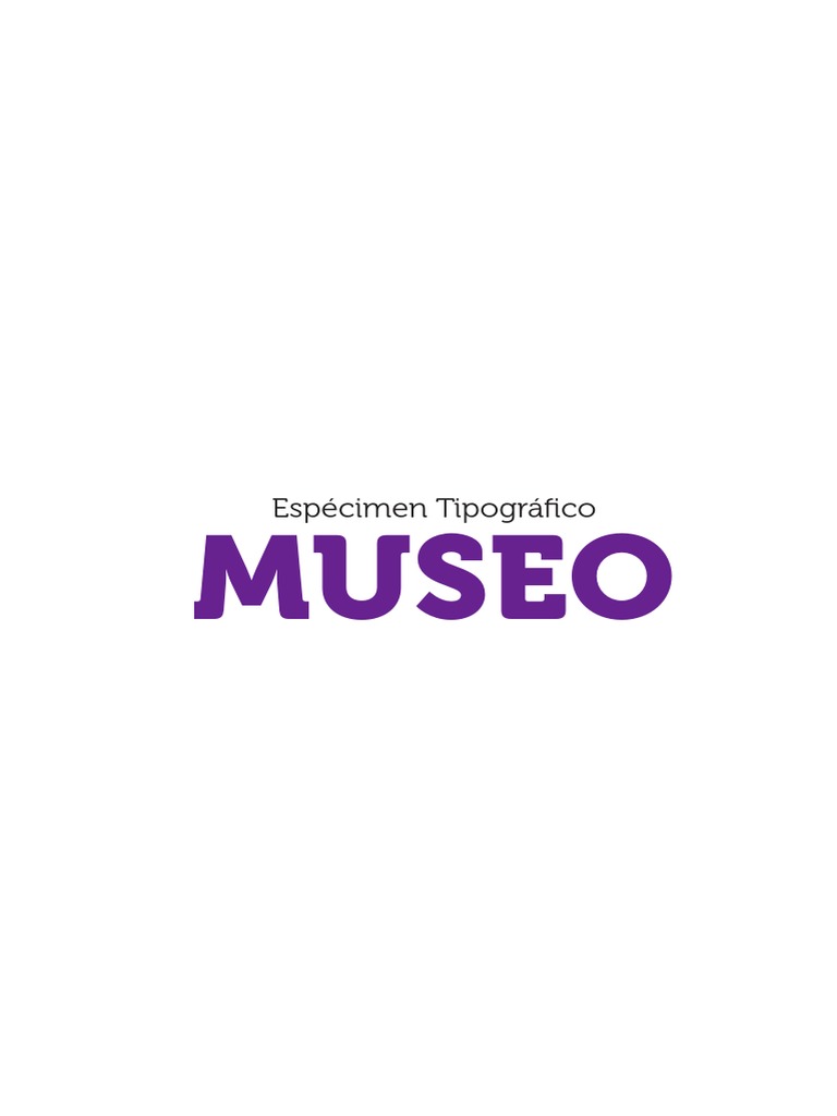 Espécimen Tipográfico Museo | PDF | Serif | Tipos de letra