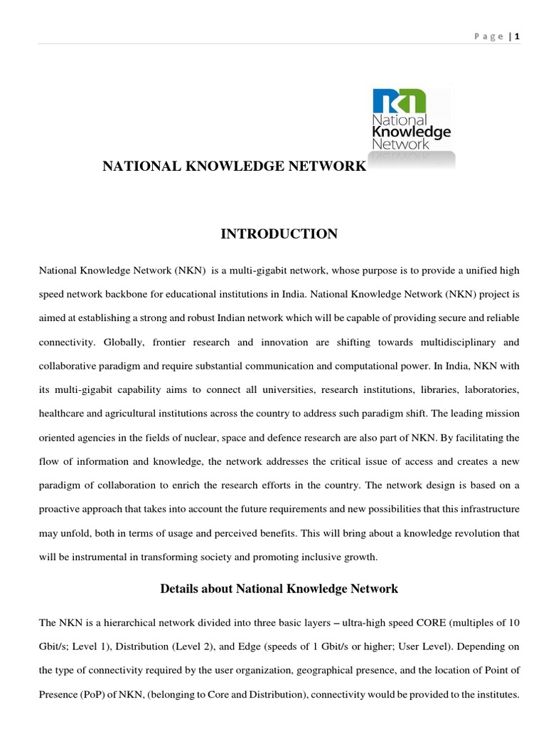 Details About National Knowledge Network | PDF | Grid Computing ...