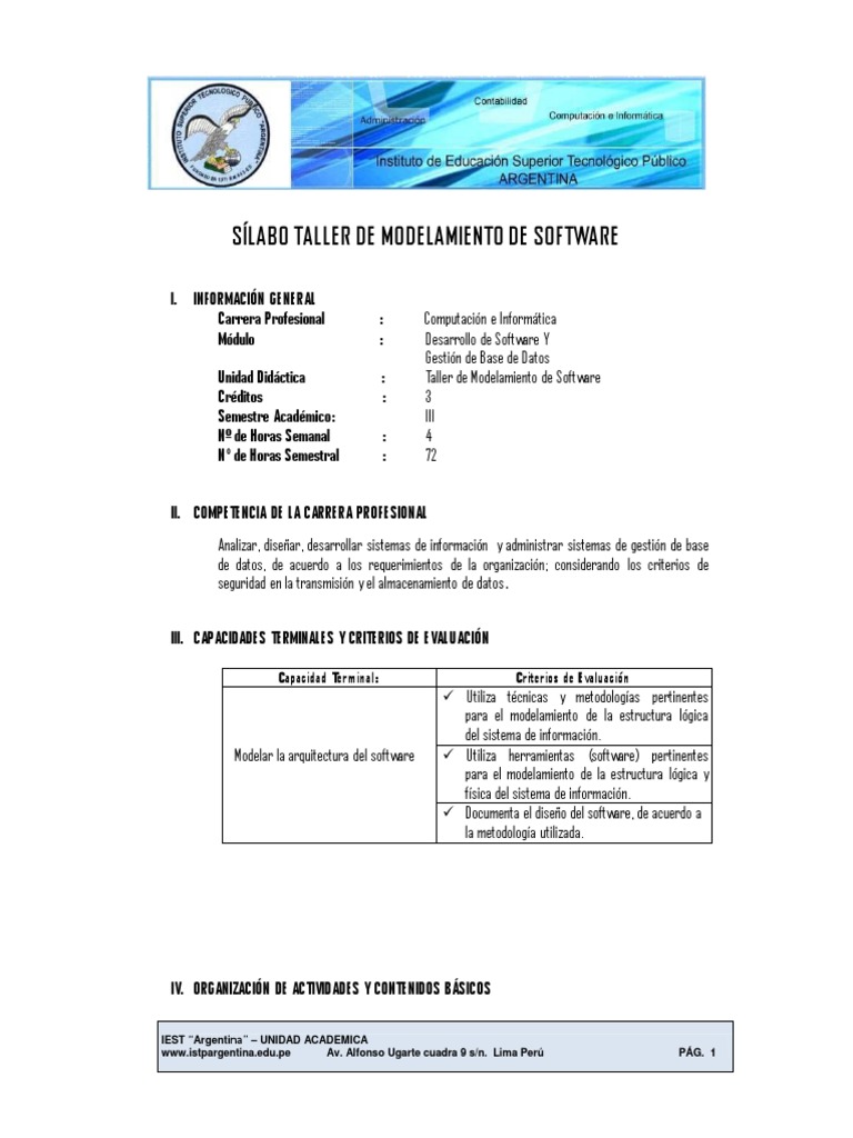 Taller de Modelamiento de Software | PDF | Caso de uso | Software