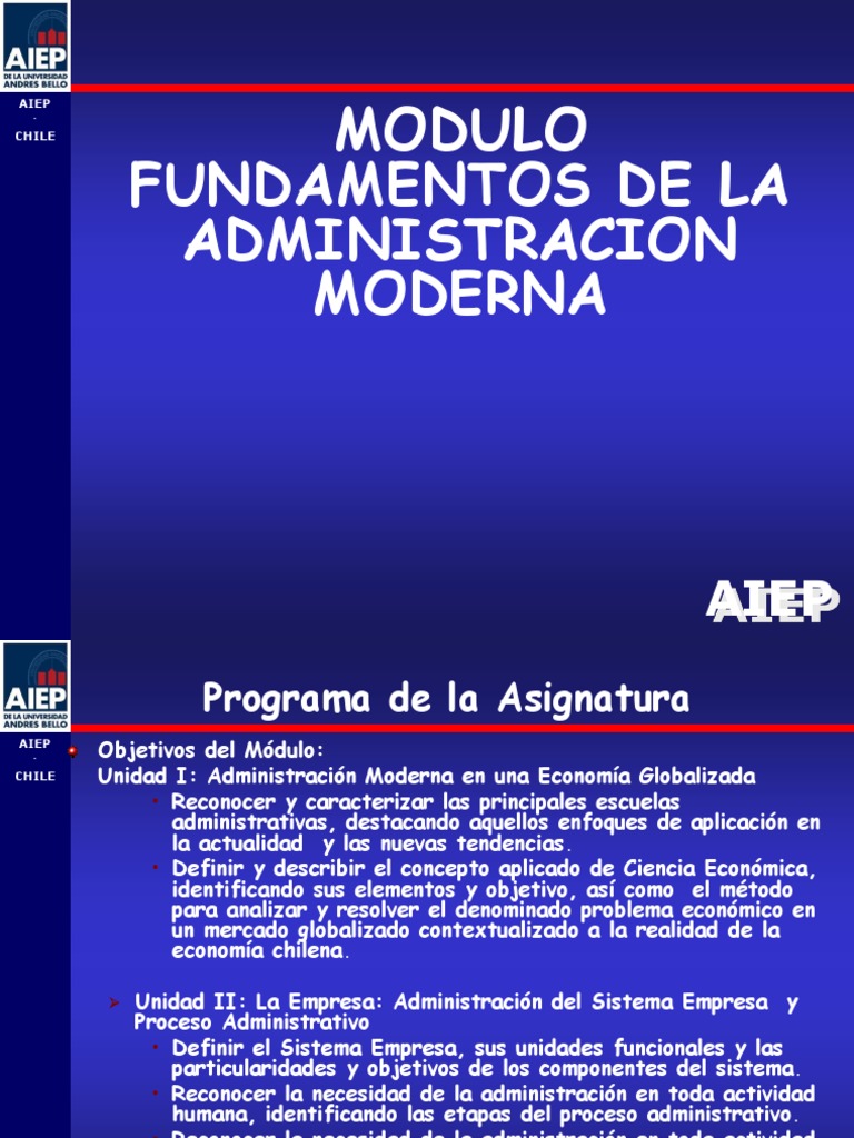 2 Fundamentos de La Administracion Moderna | PDF | Planificación ...