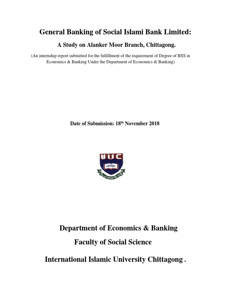 General Banking at SIBL: Internship Insights | PDF | Social Science | Banks