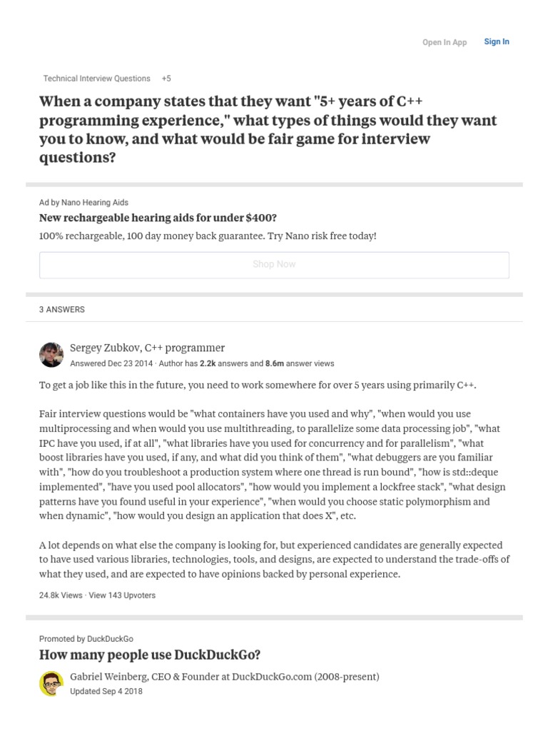 When A Company States That They Want '5+ Years of C++ Programming ...