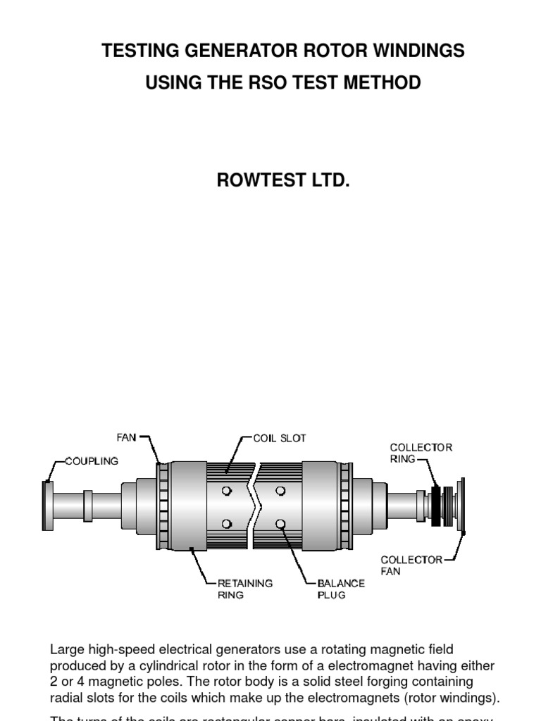 Testing Generator Rotor Windings Using The Rso Test Method | PDF ...